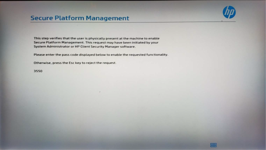 HP Sure Admin Assessment