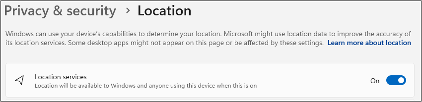Protect & Trace: Enabling Location services