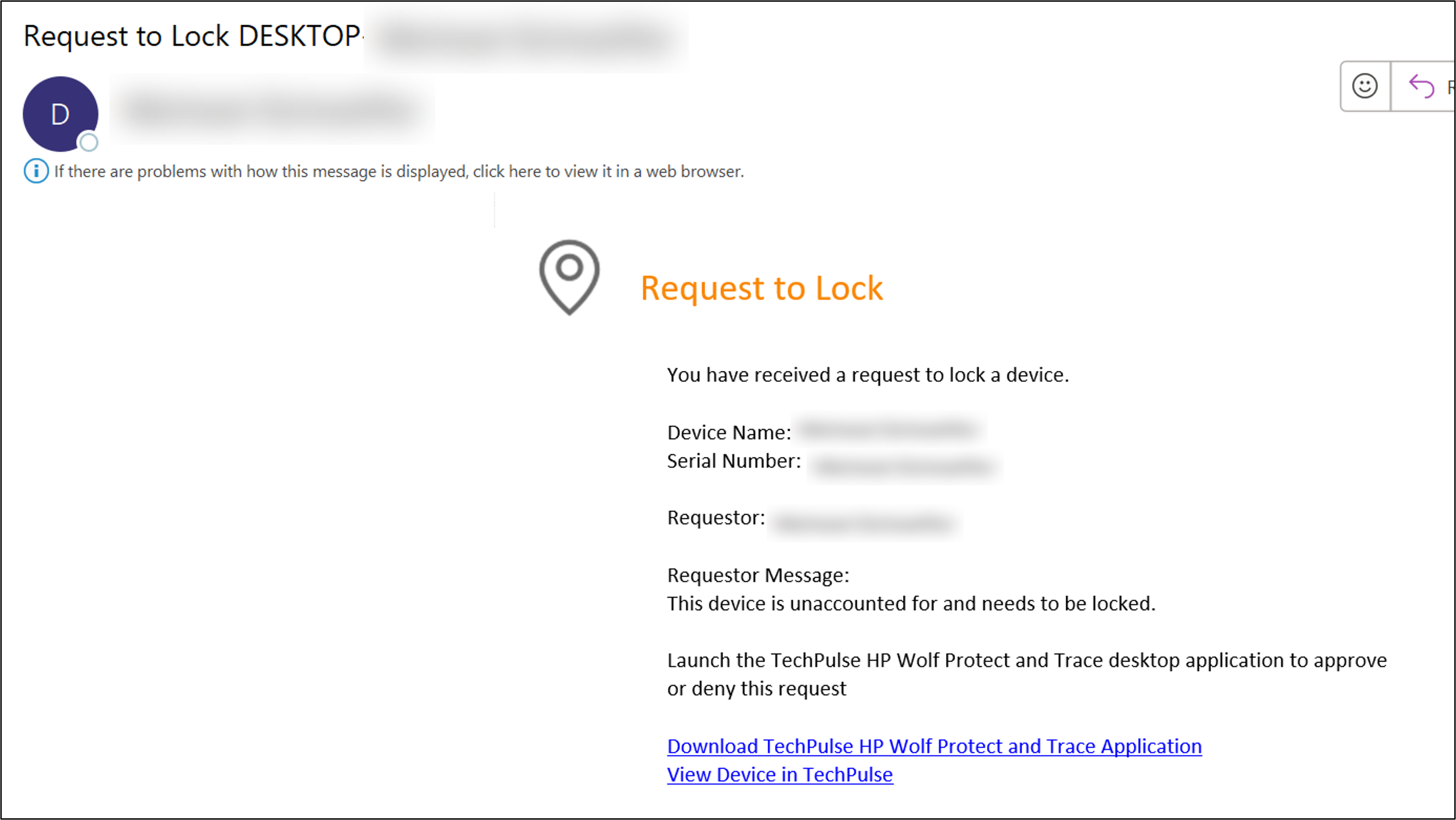 Protect and Trace : Creating a Lock and Unlock Request