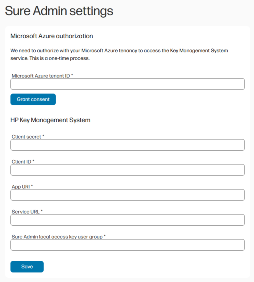 Integrating an Azure KMS with the Wolf Security Controller for Sure Admin