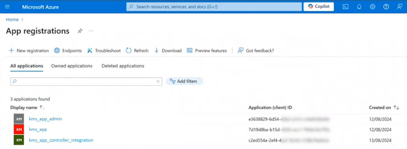Integrating an Azure KMS with the Wolf Security Controller for Sure Admin