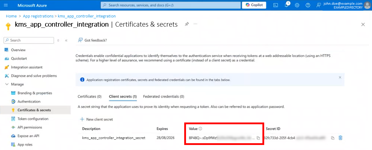 Integrating an Azure KMS with the Wolf Security Controller for Sure Admin