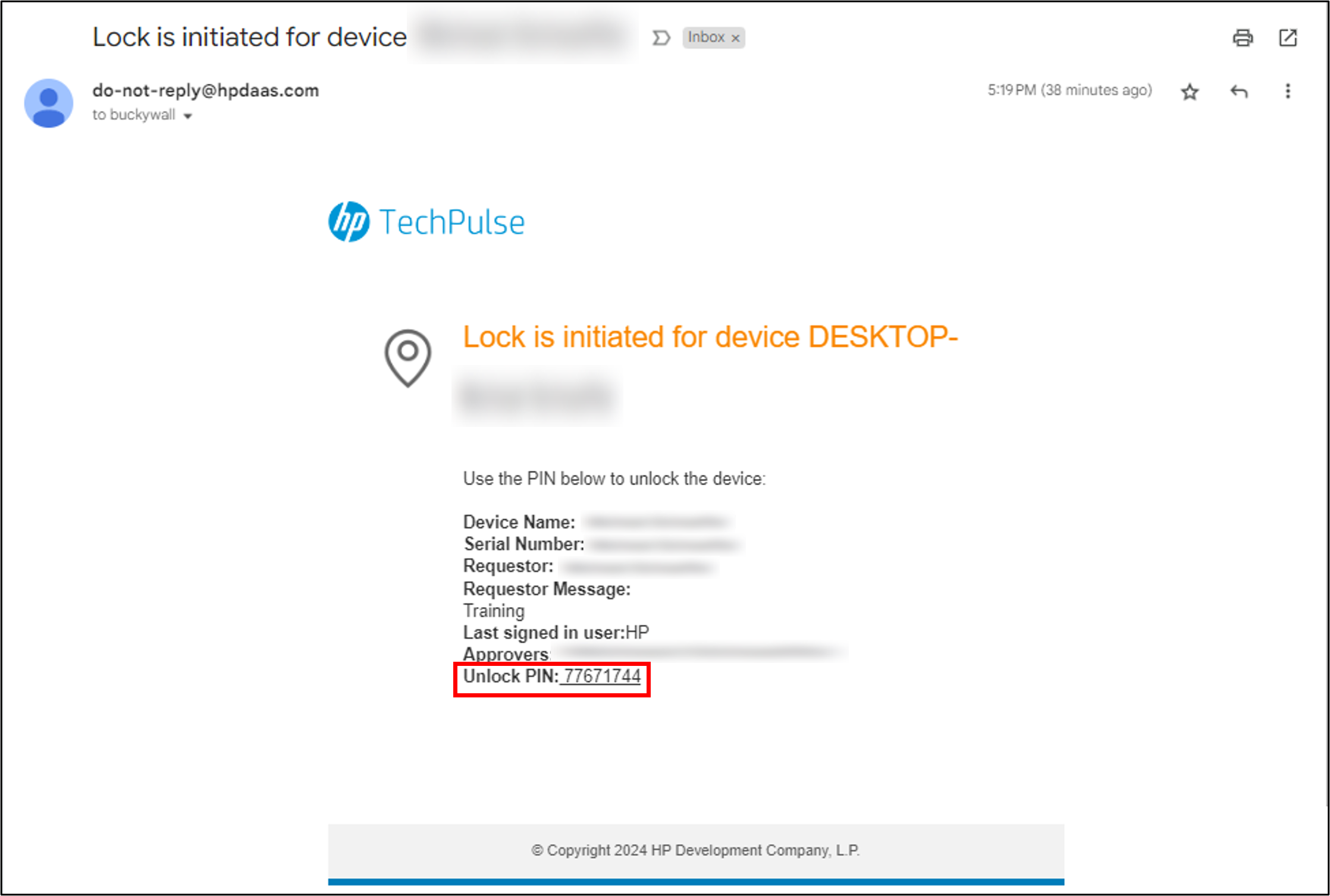 Protect and Trace : Locking and Unlocking a Device