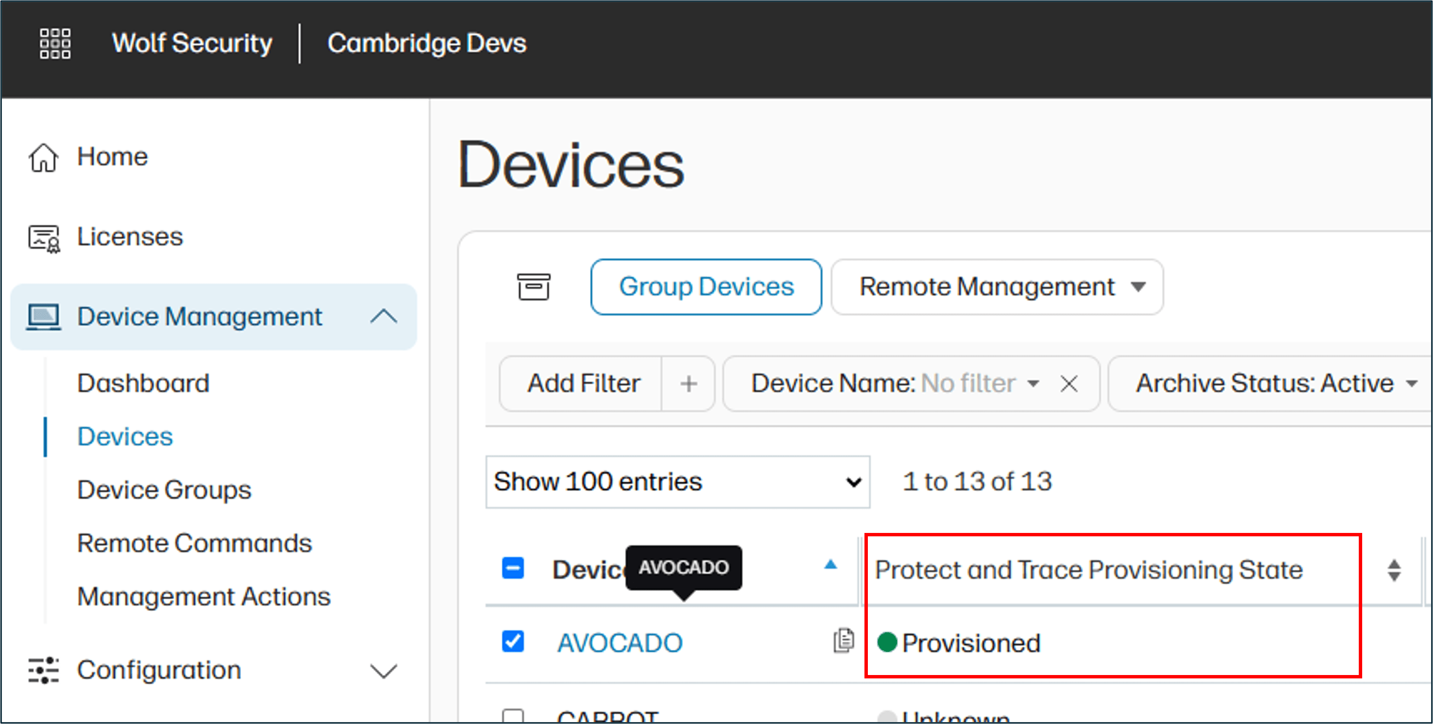 Protect & Trace: Finding Devices