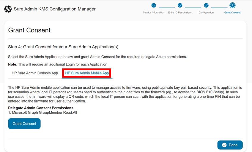 HP Sure Admin KMS Deployment from Azure Marketplace
