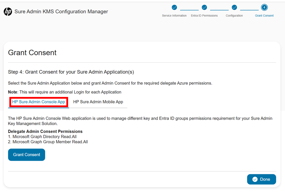 HP Sure Admin KMS Deployment from Azure Marketplace
