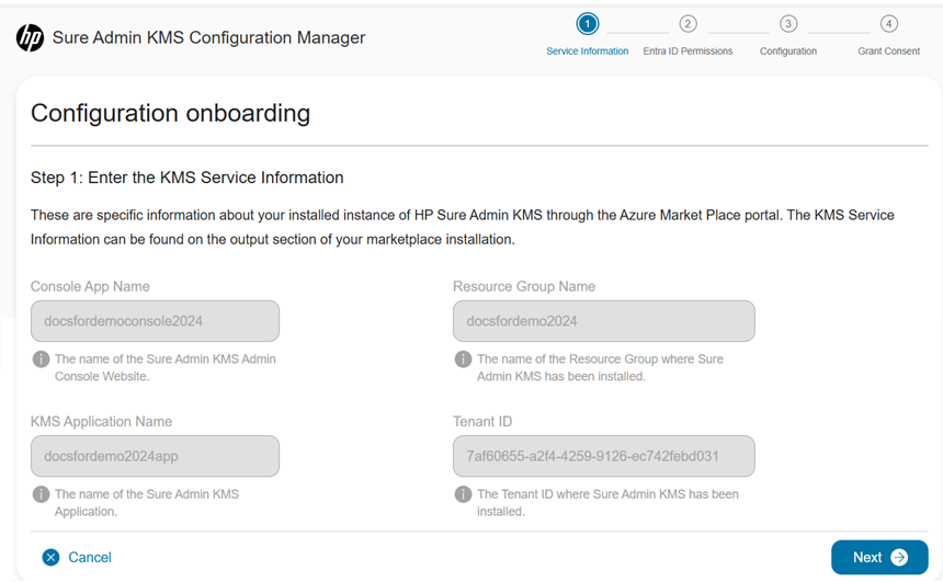 HP Sure Admin KMS Deployment from Azure Marketplace